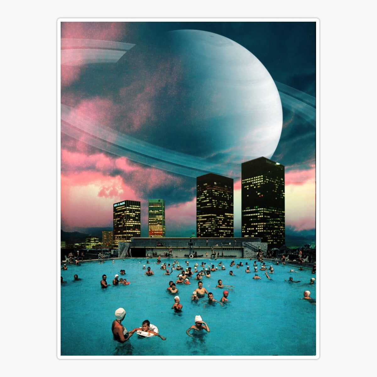 Onim Evening Swim Sticker, Phone Decal Water Bottle Stickers Car Decals ...