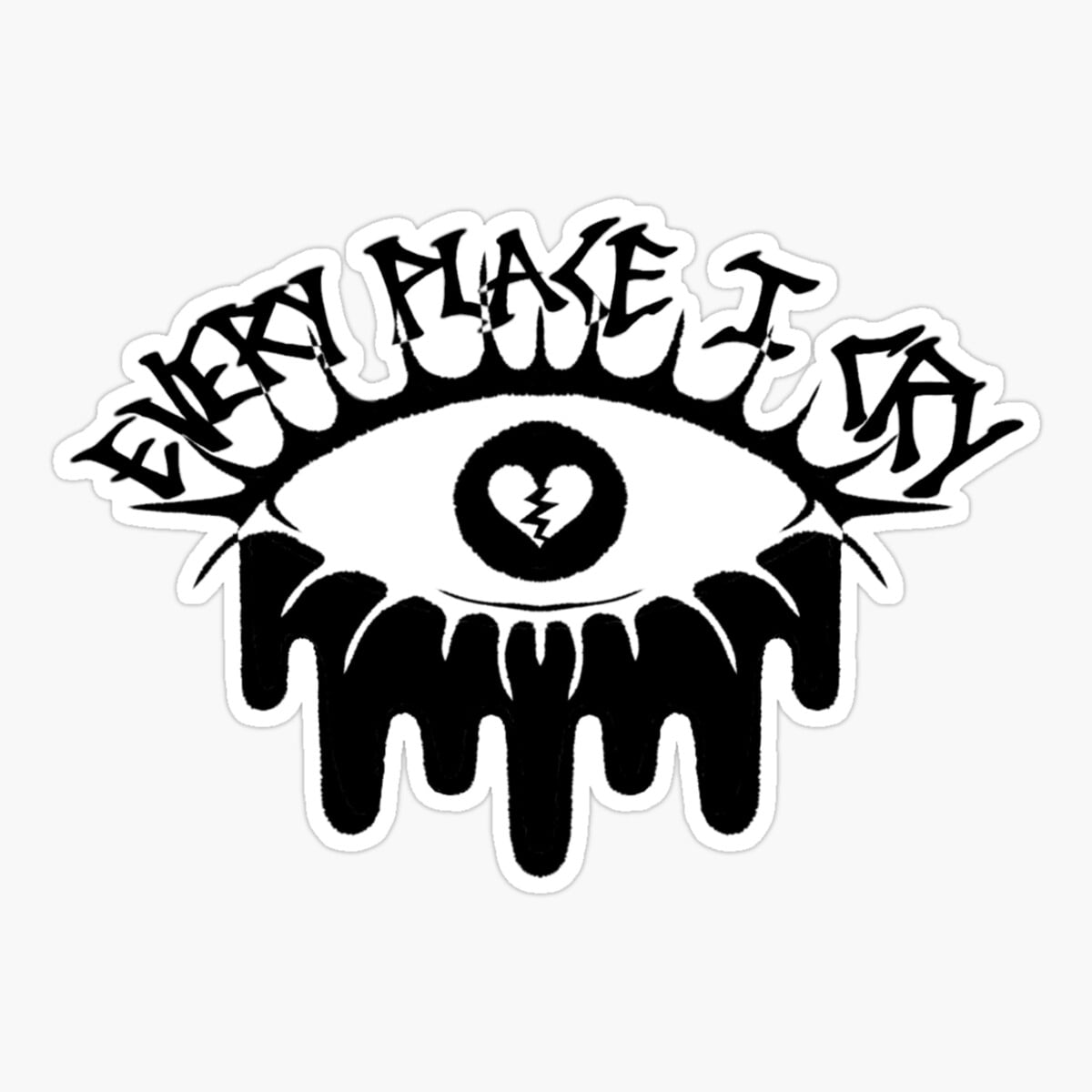 Onim Every Place I Cry Band Logo Sticker, Phone Decal Water Bottle ...