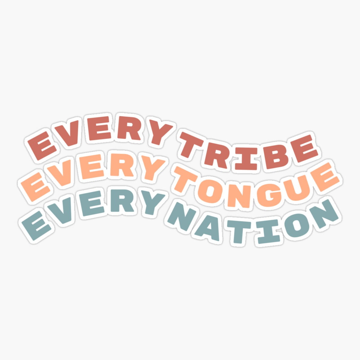 Onim Every Tribe, Every Tongue, Every Nation Sticker, Phone Decal Water ...