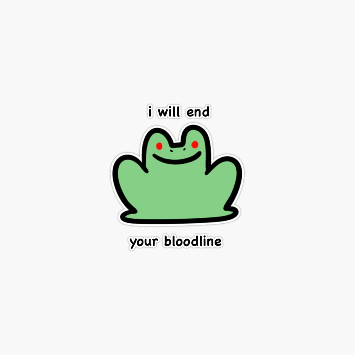 Onim Evil Frog Sticker, Phone Decal Water Bottle Stickers Car Decals ...