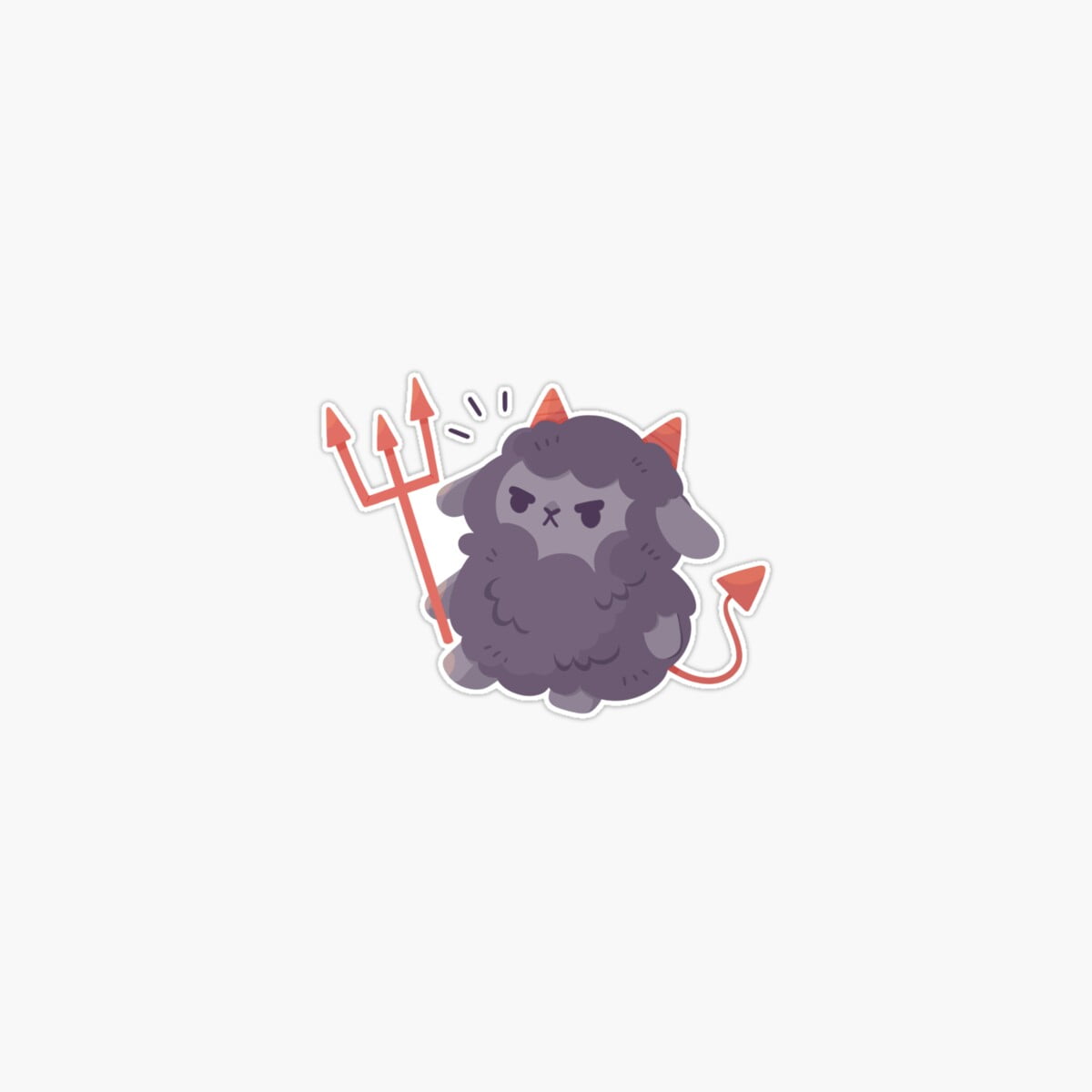 Onim Evil Sheep Sticker, Phone Decal Water Bottle Stickers Car Decals ...