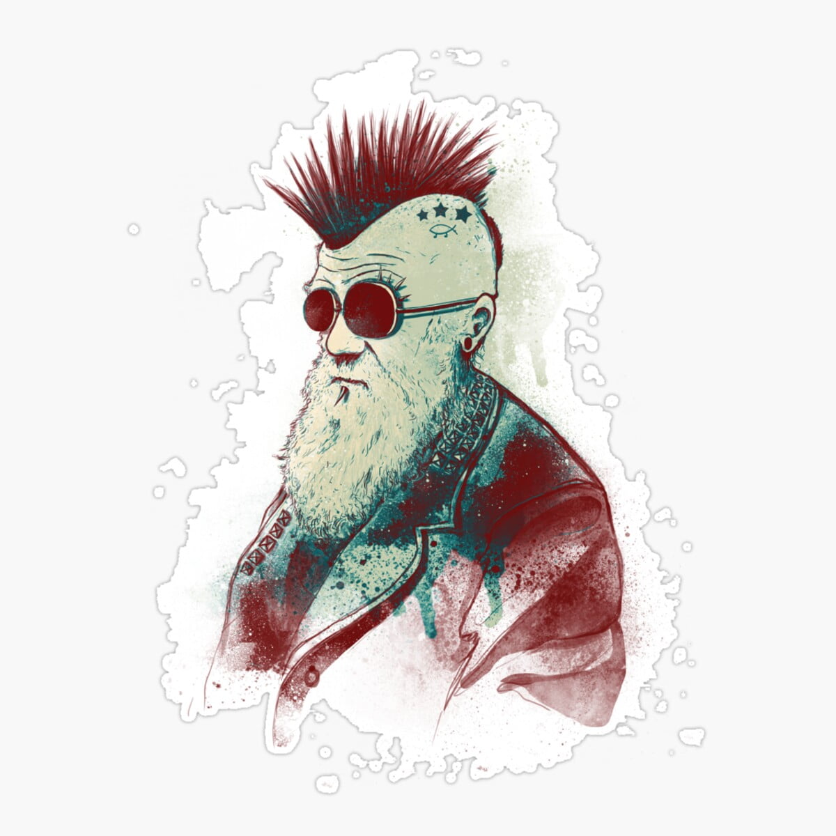 Onim Evolution Of Charles Sticker, Phone Decal Water Bottle Stickers ...