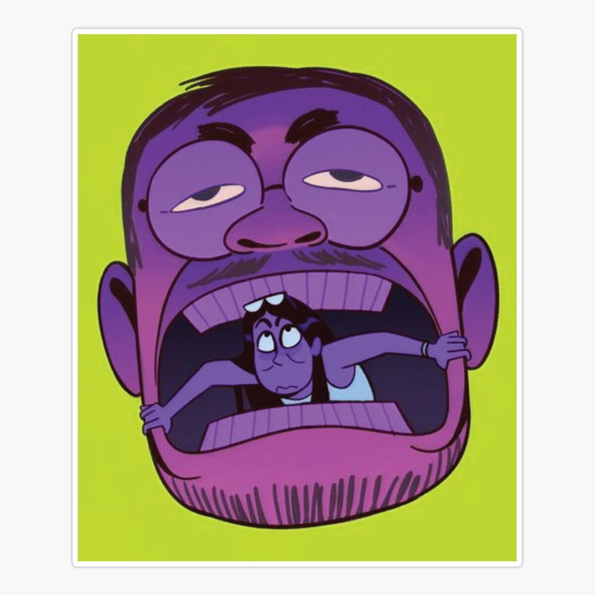 Onim Exaggerated Emotions: Colorful Reveal Sticker, Phone Decal Water ...