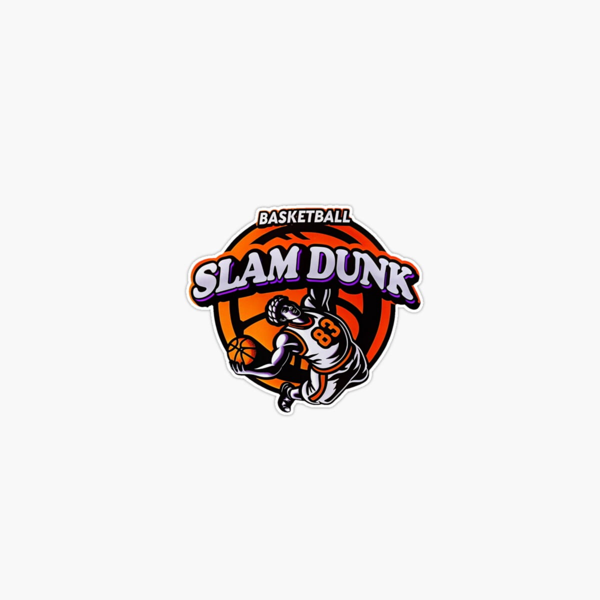 Onim Exciting Basketball Slam Dunk - Sports Enthusiasts Sticker, Phone ...