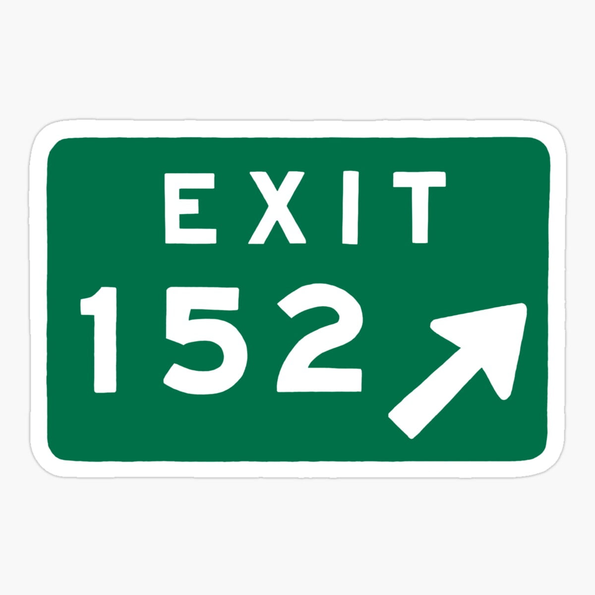 Onim Exit 152 Sticker, Phone Decal Water Bottle Stickers Car Decals ...