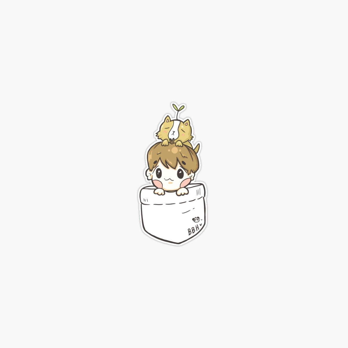 Onim Exo Baekhyun & Mongryong In Pocket Sticker, Phone Decal Water ...