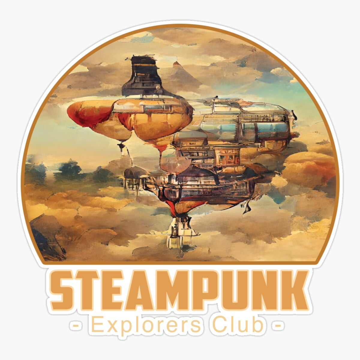 Onim Explorers Club - Steampunk Sticker, Phone Decal Water Bottle ...