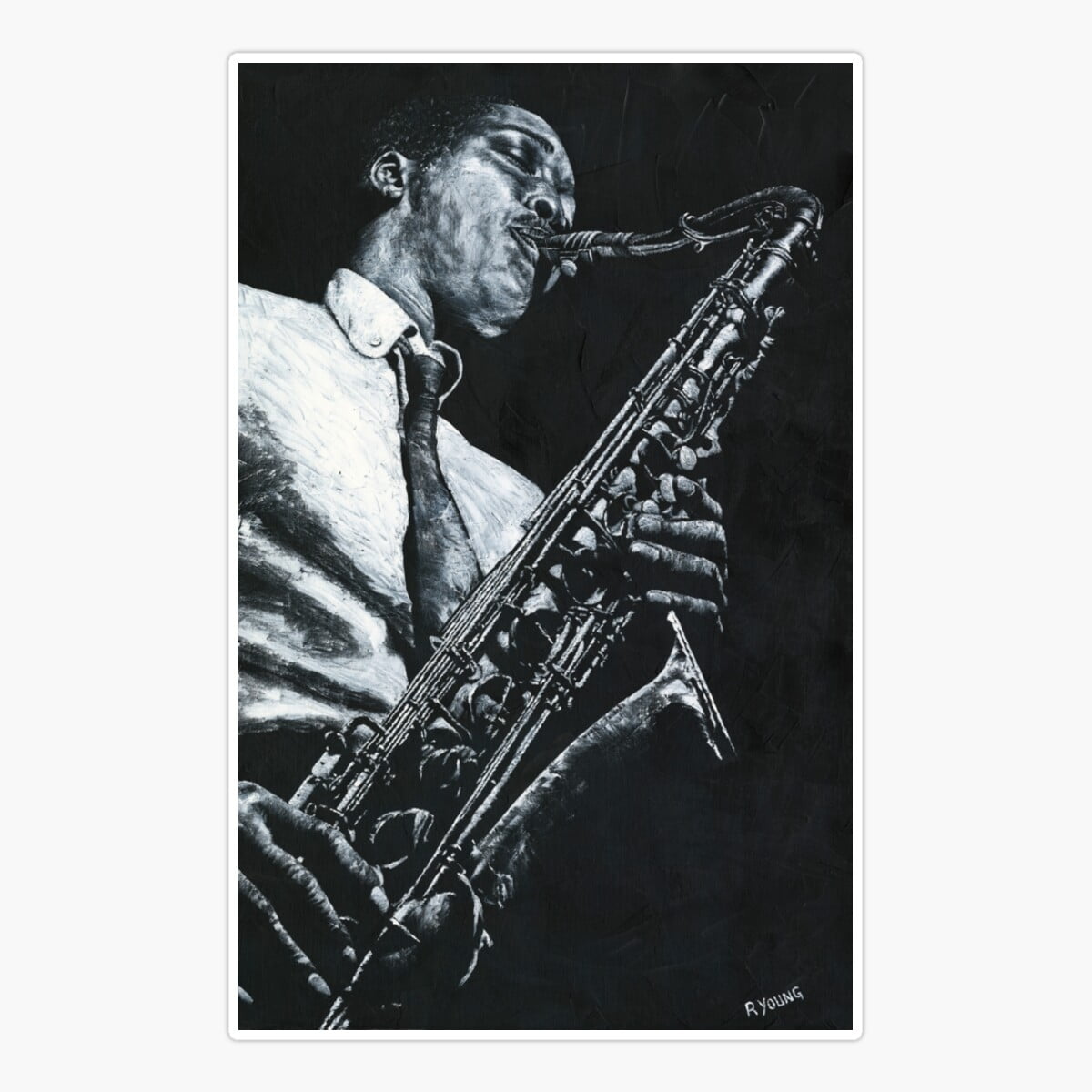 Onim Expressive Sax Sticker, Phone Decal Water Bottle Stickers Car ...