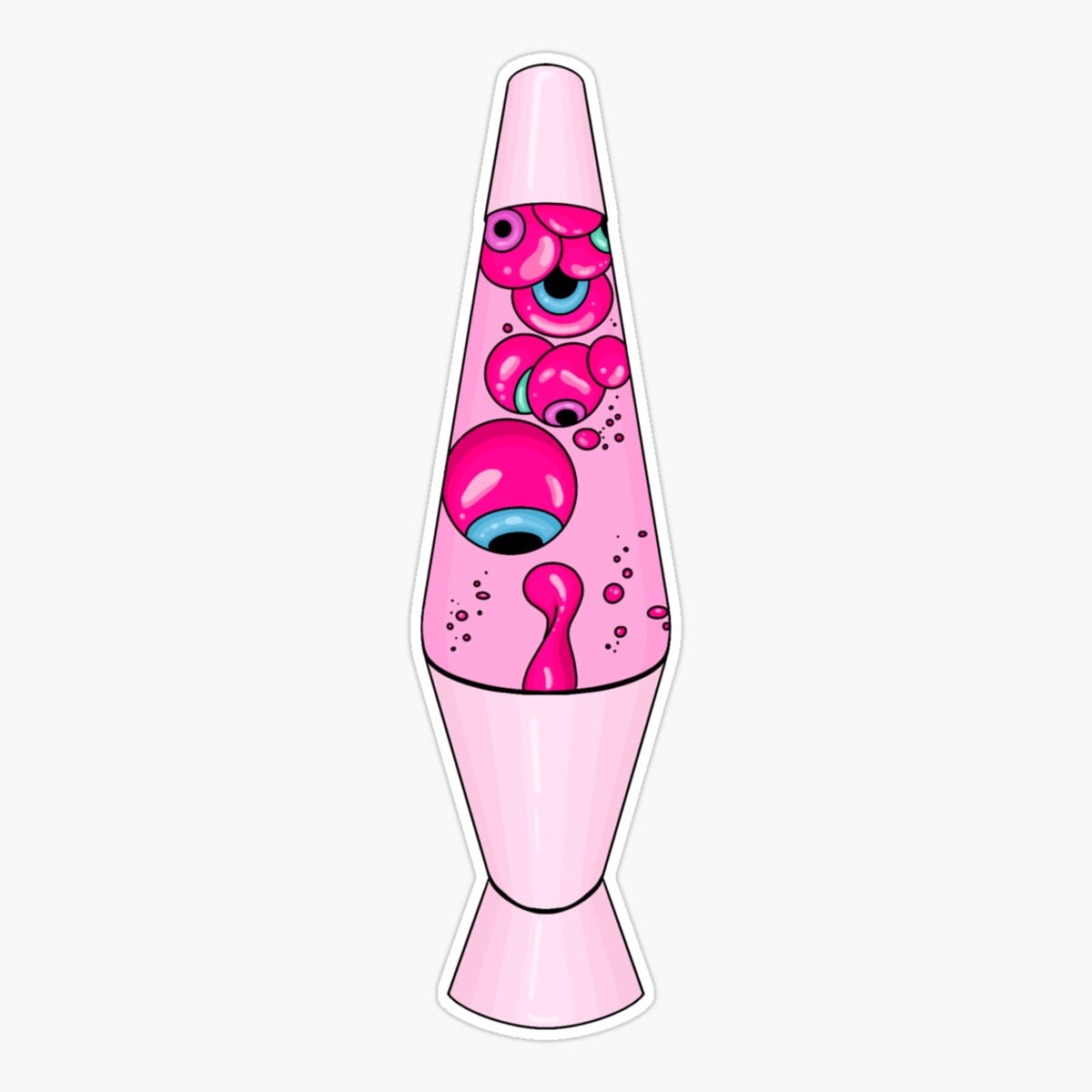 Onim Eyeball Lava Lamp Sticker, Phone Decal Water Bottle Stickers Car ...