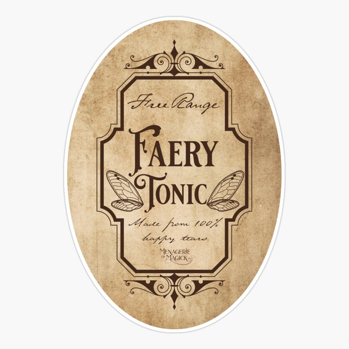 Onim Faery Tonic Antique Vintage Potion Bottle Label Sticker, Phone ...