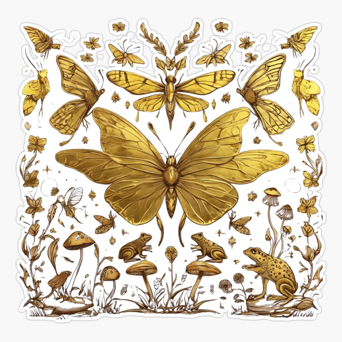 Onim Fairy Core Fairygrunge Goblincore Mushroom, Butterflies, Frogs ...