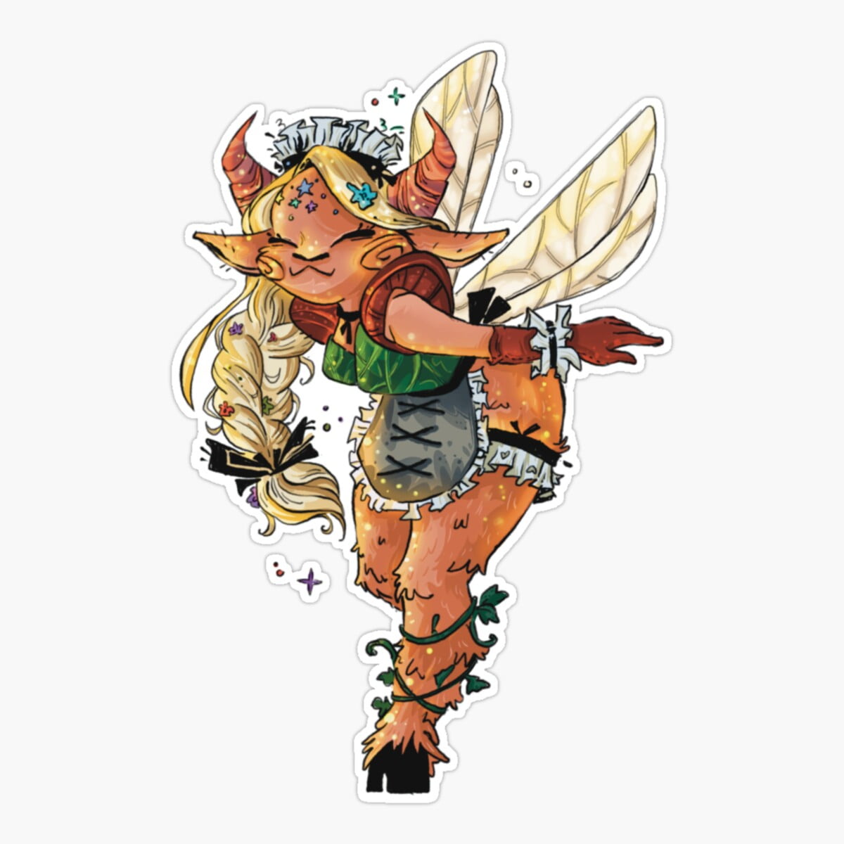 Onim Fairy Goat Maid Sticker, Phone Decal Water Bottle Stickers Car ...