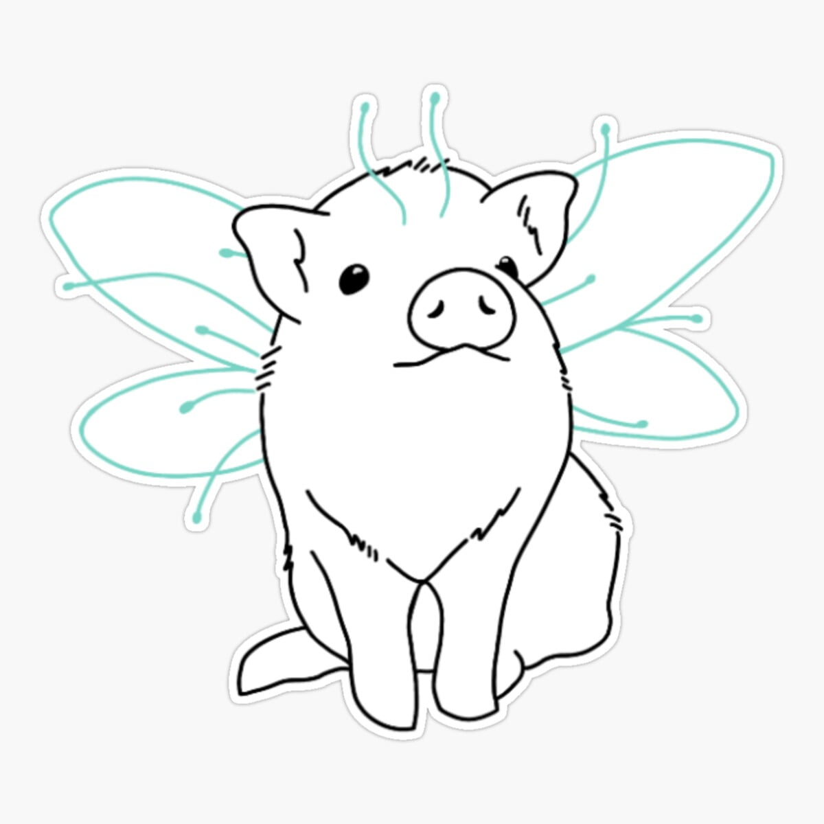 Onim Fairy Pig Sticker, Phone Decal Water Bottle Stickers Car Decals ...