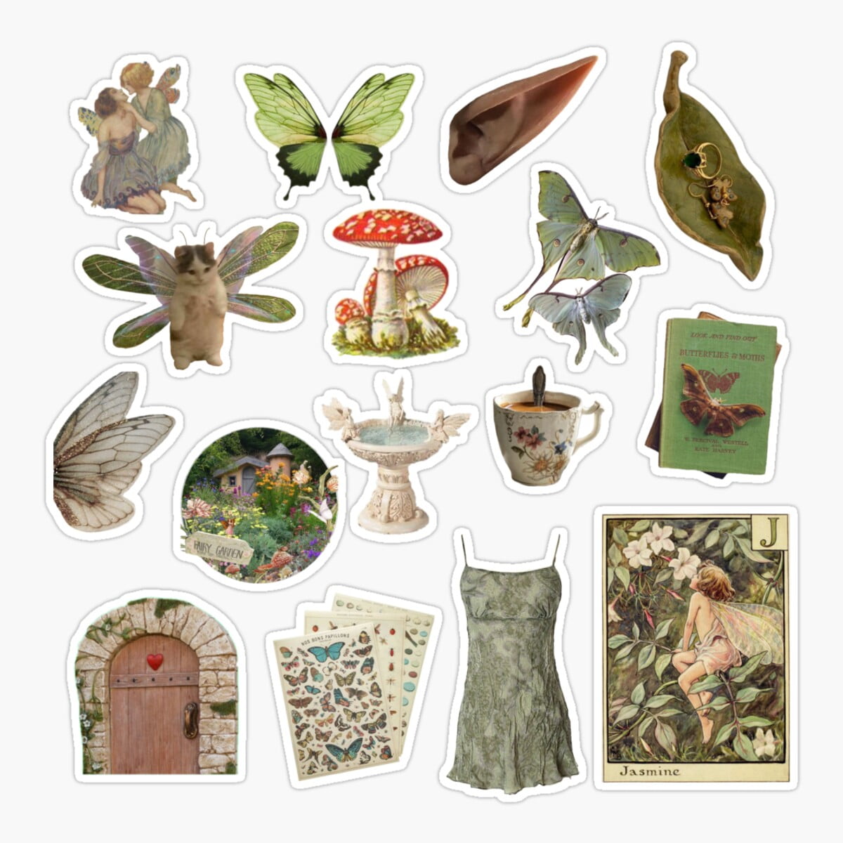 Onim Fairycore Sticker Pack Sticker, Phone Decal Water Bottle Stickers ...