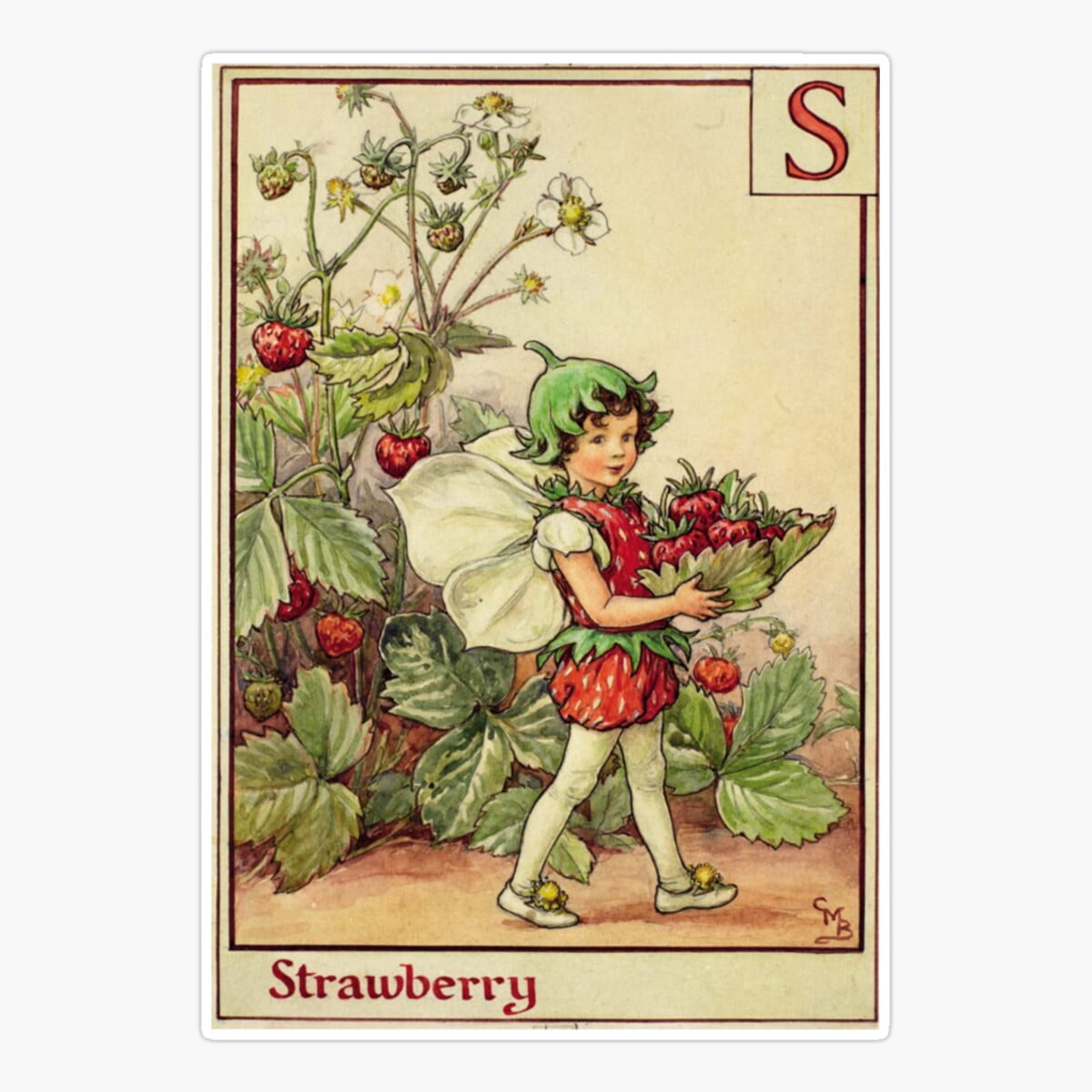 Onim Fairycore Strawberry Faerie Sticker, Phone Decal Water Bottle ...