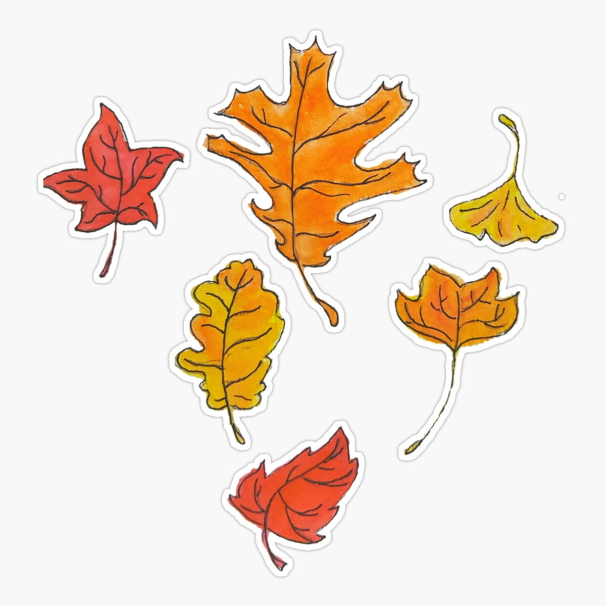 Onim Fall In Love With Foliage Sticker, Phone Decal Water Bottle ...