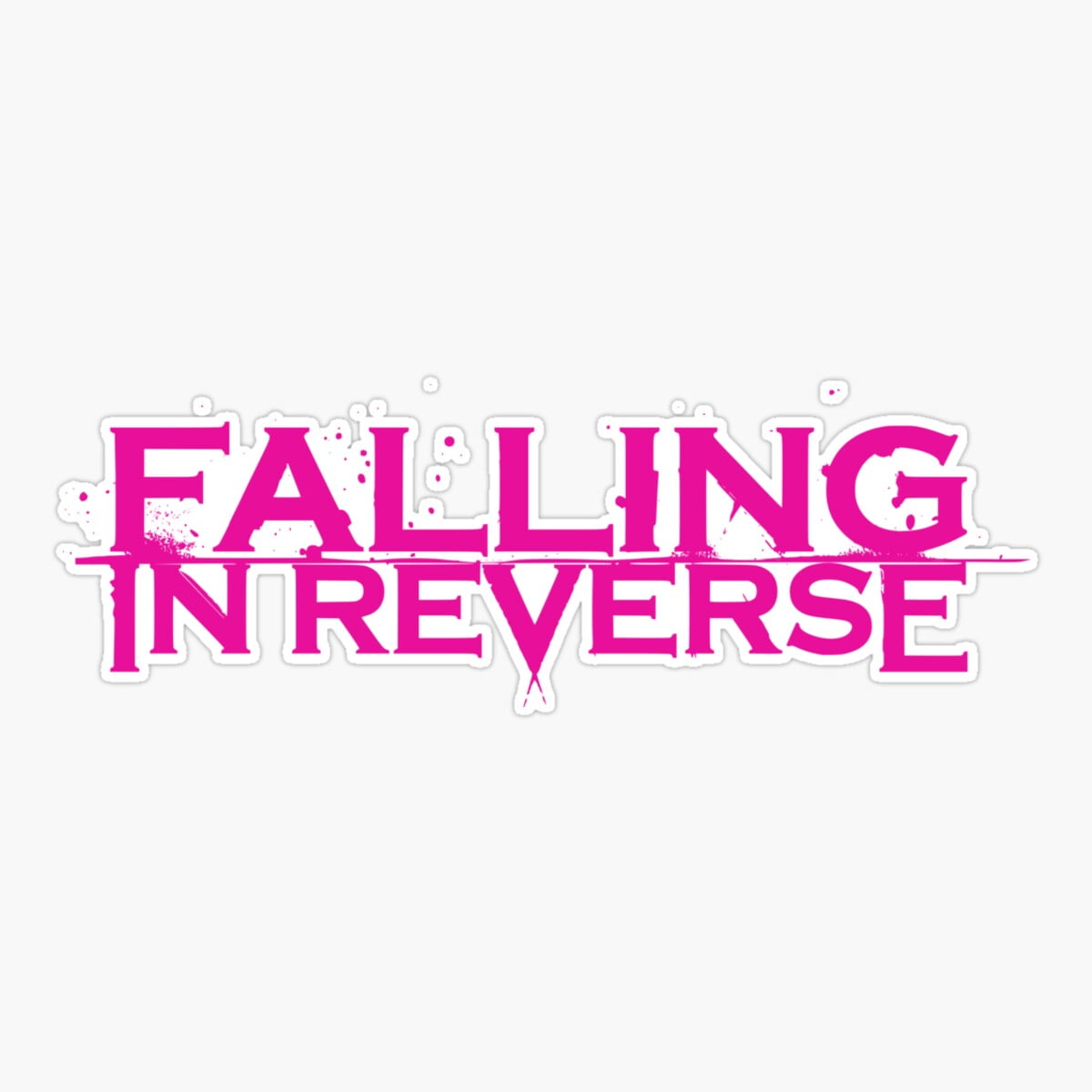 Onim Falling In Reverse Pink Sticker, Phone Decal Water Bottle Stickers ...