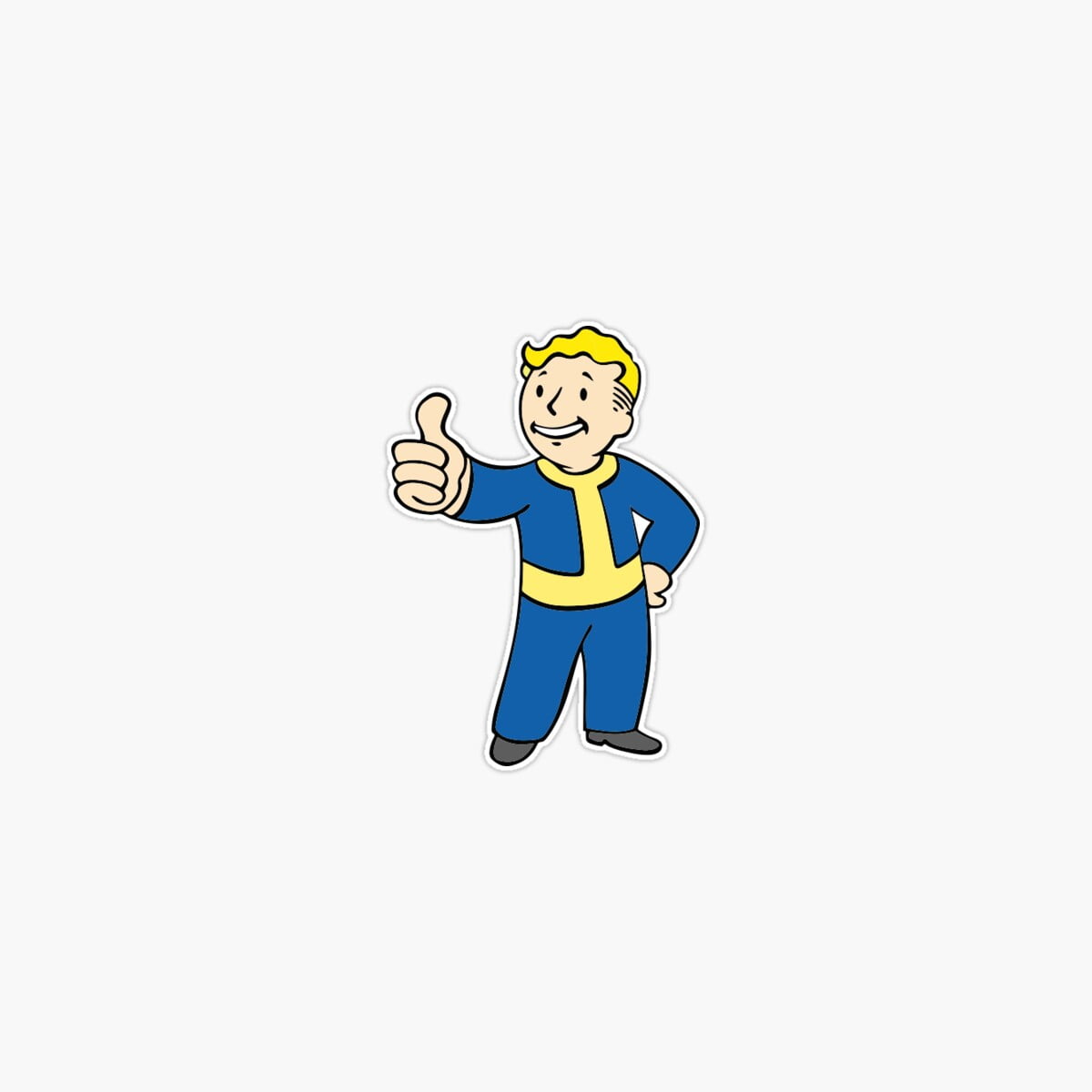 Onim Fallout Vault Boy Thumbs Up Sticker, Phone Decal Water Bottle ...