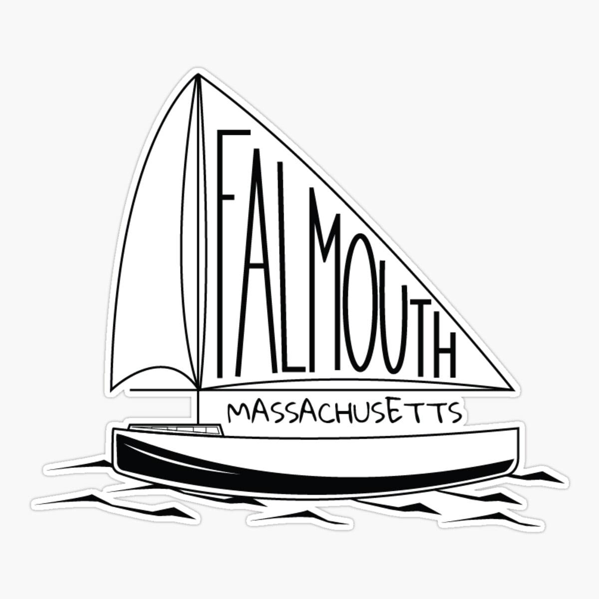 Onim Falmouth Ma Sticker, Phone Decal Water Bottle Stickers Car Decals ...