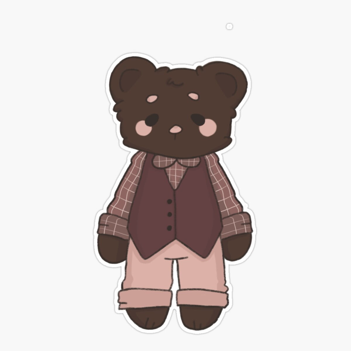 Onim Fancy Teddy Bear Sticker, Phone Decal Water Bottle Stickers Car ...