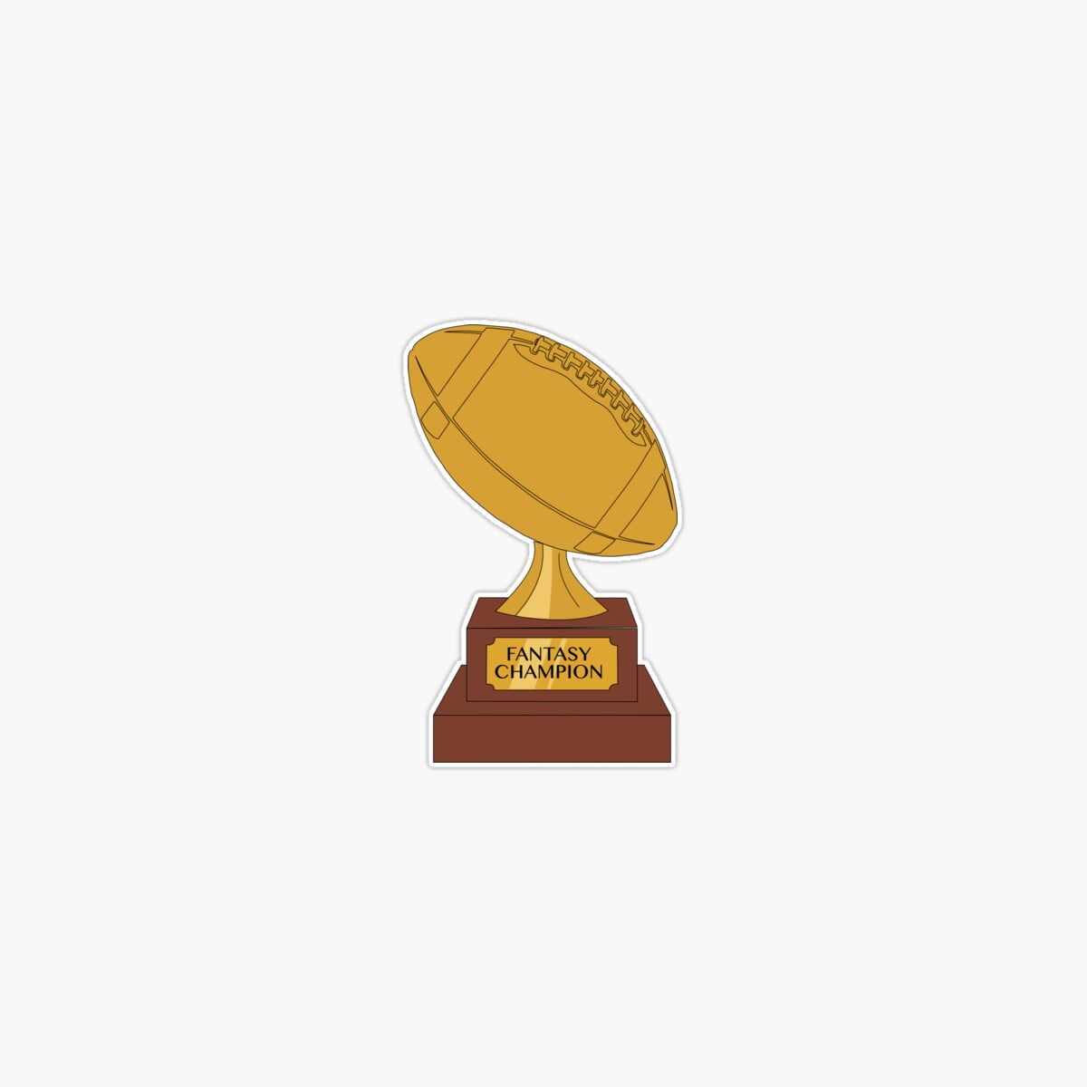 Onim Fantasy Football Champion Trophy - Football Sticker, Phone Decal ...