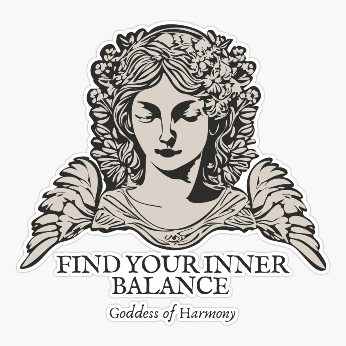 Onim Fantasy & Mythical Goddess Of Harmony Sticker, Phone Decal Water ...