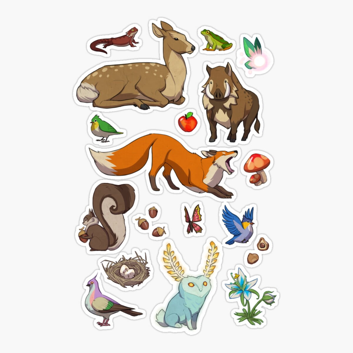 Onim Fantasy Wildlife Sticker, Phone Decal Water Bottle Stickers Car ...