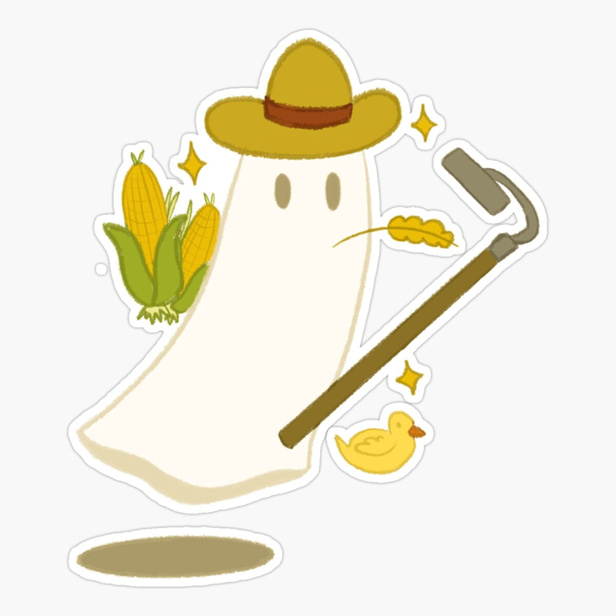 Onim Farmer Ghost Sticker, Phone Decal Water Bottle Stickers Car Decals ...