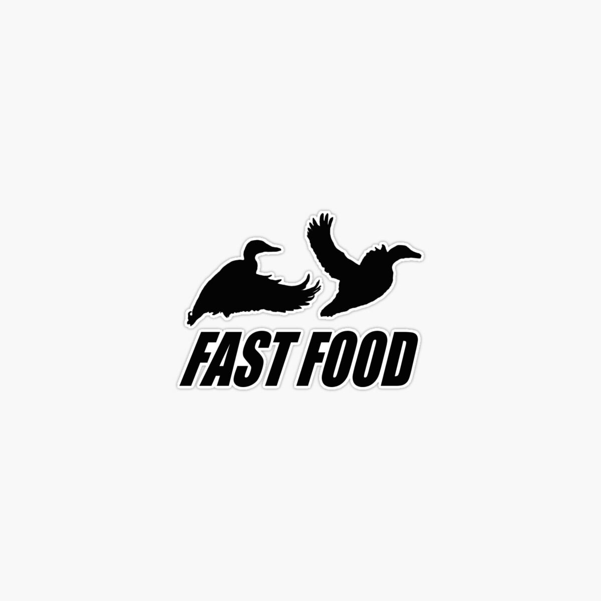 Onim Fast Food Waterfowl Sticker, Phone Decal Water Bottle Stickers Car ...