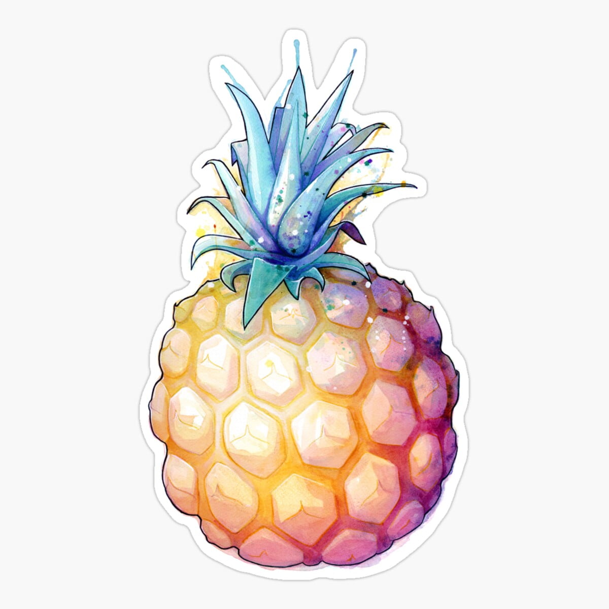 Onim Fat Pineapple 2 Sticker, Phone Decal Water Bottle Stickers Car ...