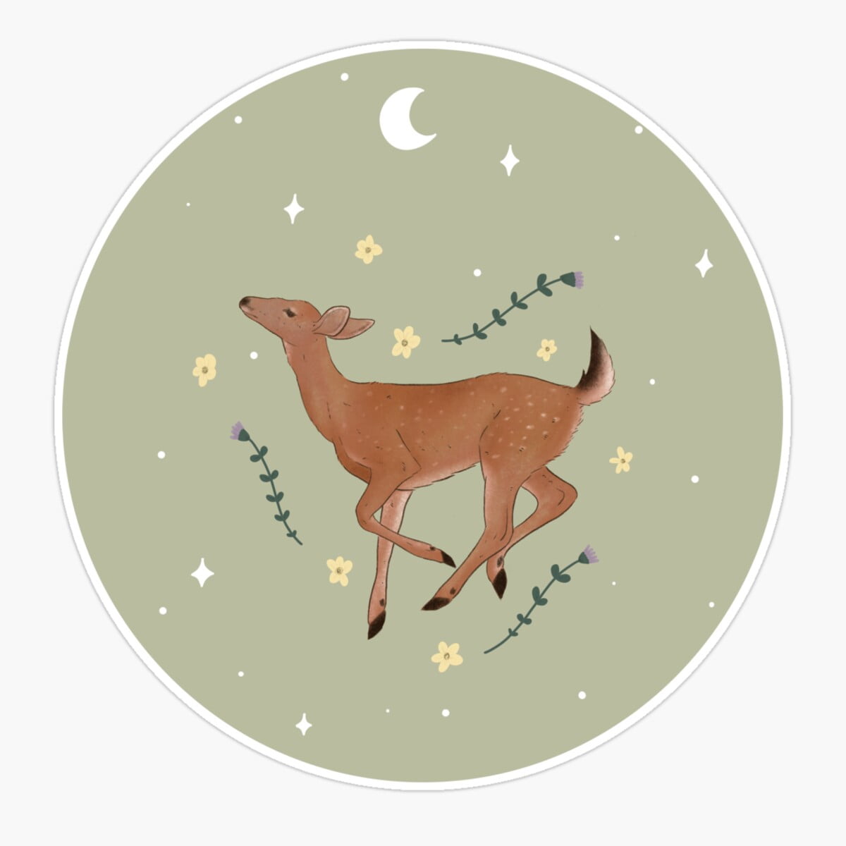 Onim Faun And Stars Sticker, Phone Decal Water Bottle Stickers Car ...