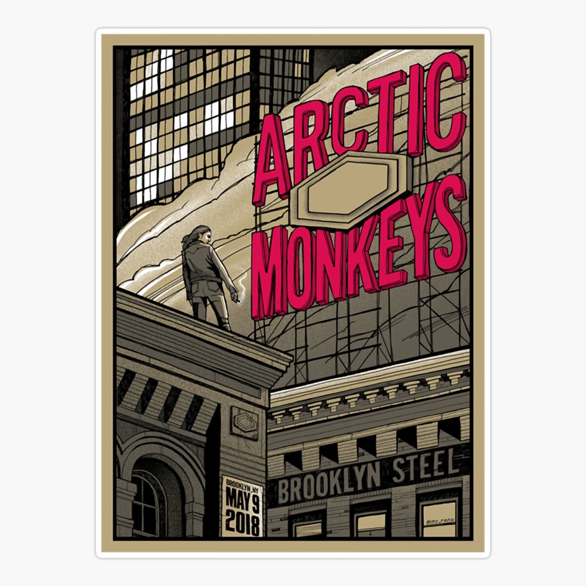 Onim Favourite Worst Nightmare Brooklyn Steel Gifts Music Fans Sticker ...