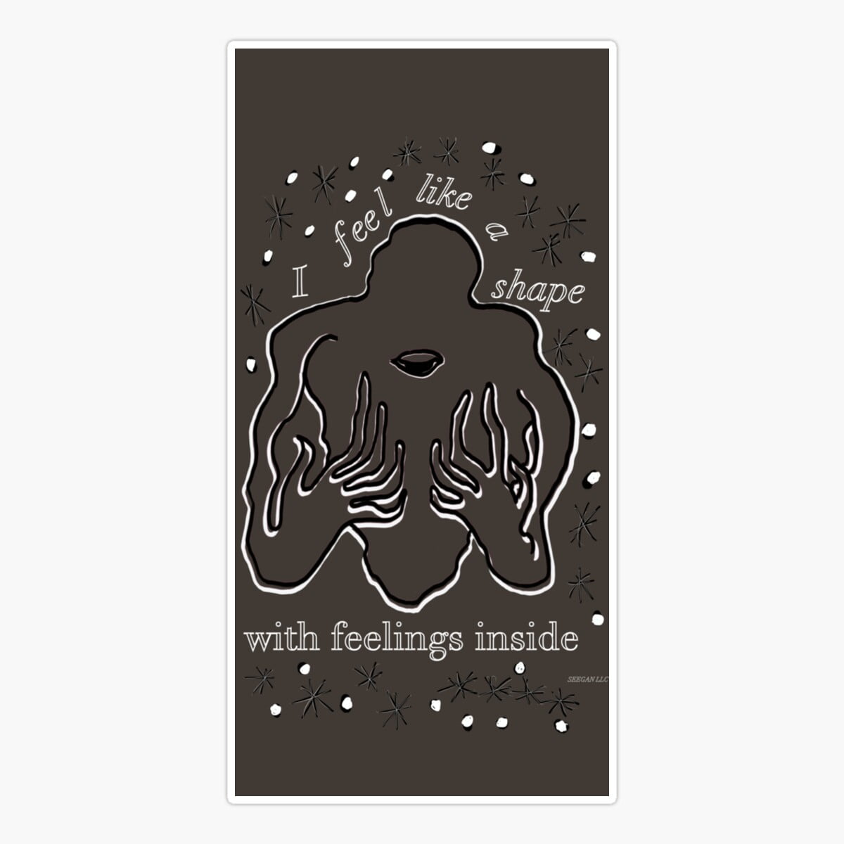 Onim Feeling Shapely Sticker, Phone Decal Water Bottle Stickers Car ...