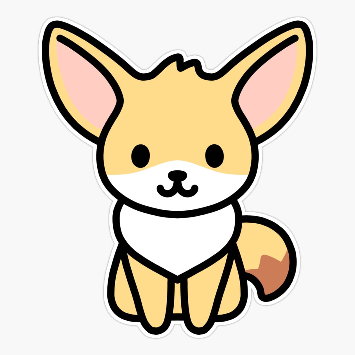 Onim Fennec Fox Sticker, Phone Decal Water Bottle Stickers Car Decals ...