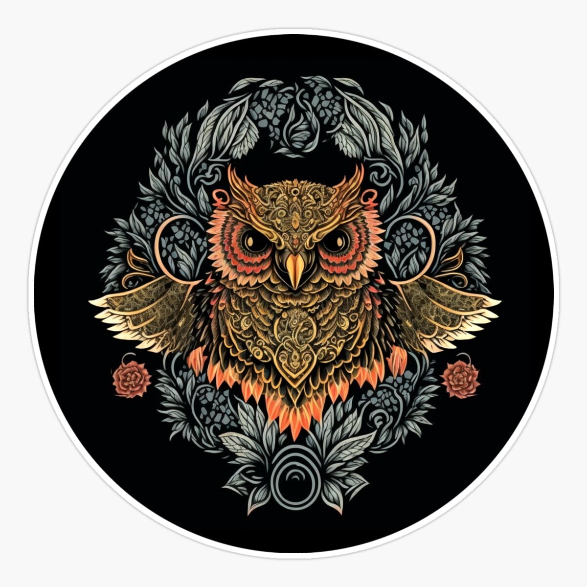 Onim Fierce Owl Emblem Sticker, Phone Decal Water Bottle Stickers Car ...