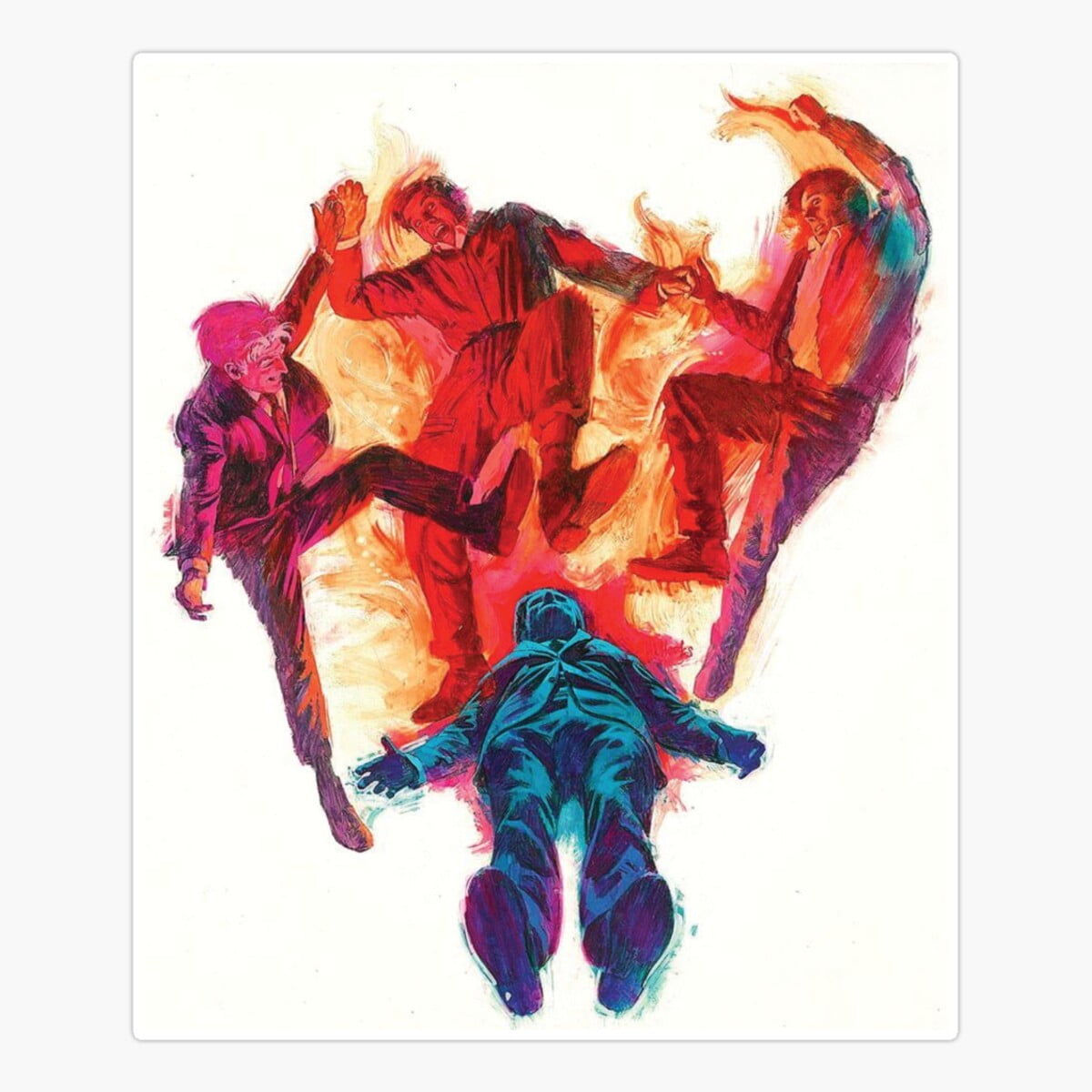 Onim Fiery Dance: Intense Emotional Interaction Sticker, Phone Decal ...