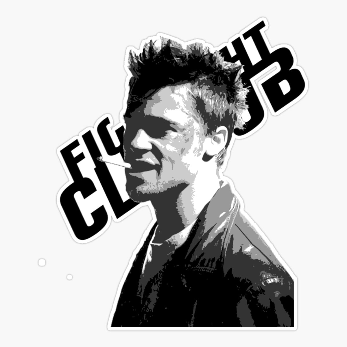 Onim Fight Club Vintage Art Sticker, Phone Decal Water Bottle Stickers ...
