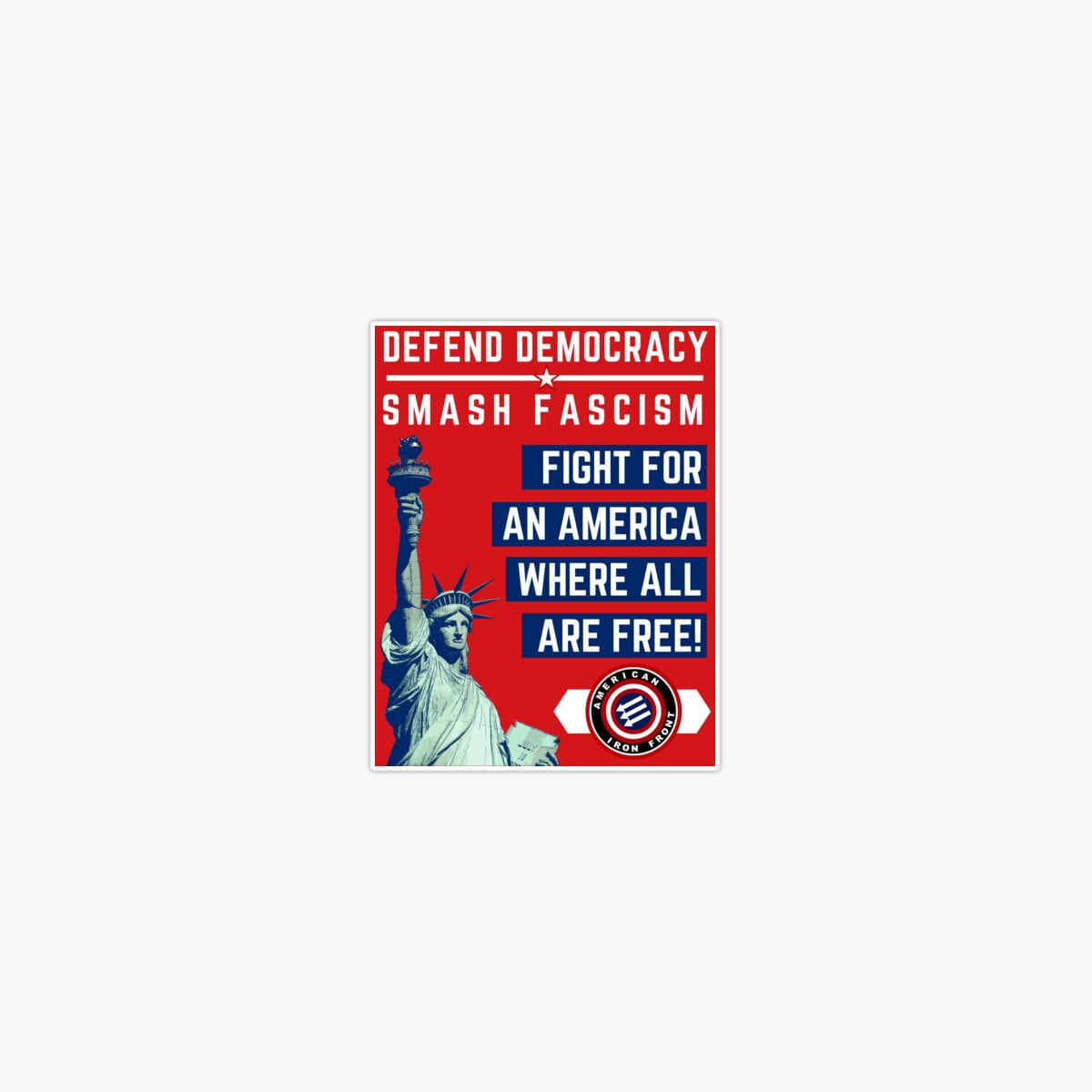 Onim Fight For An America Where All Are Free! Sticker, Phone Decal ...