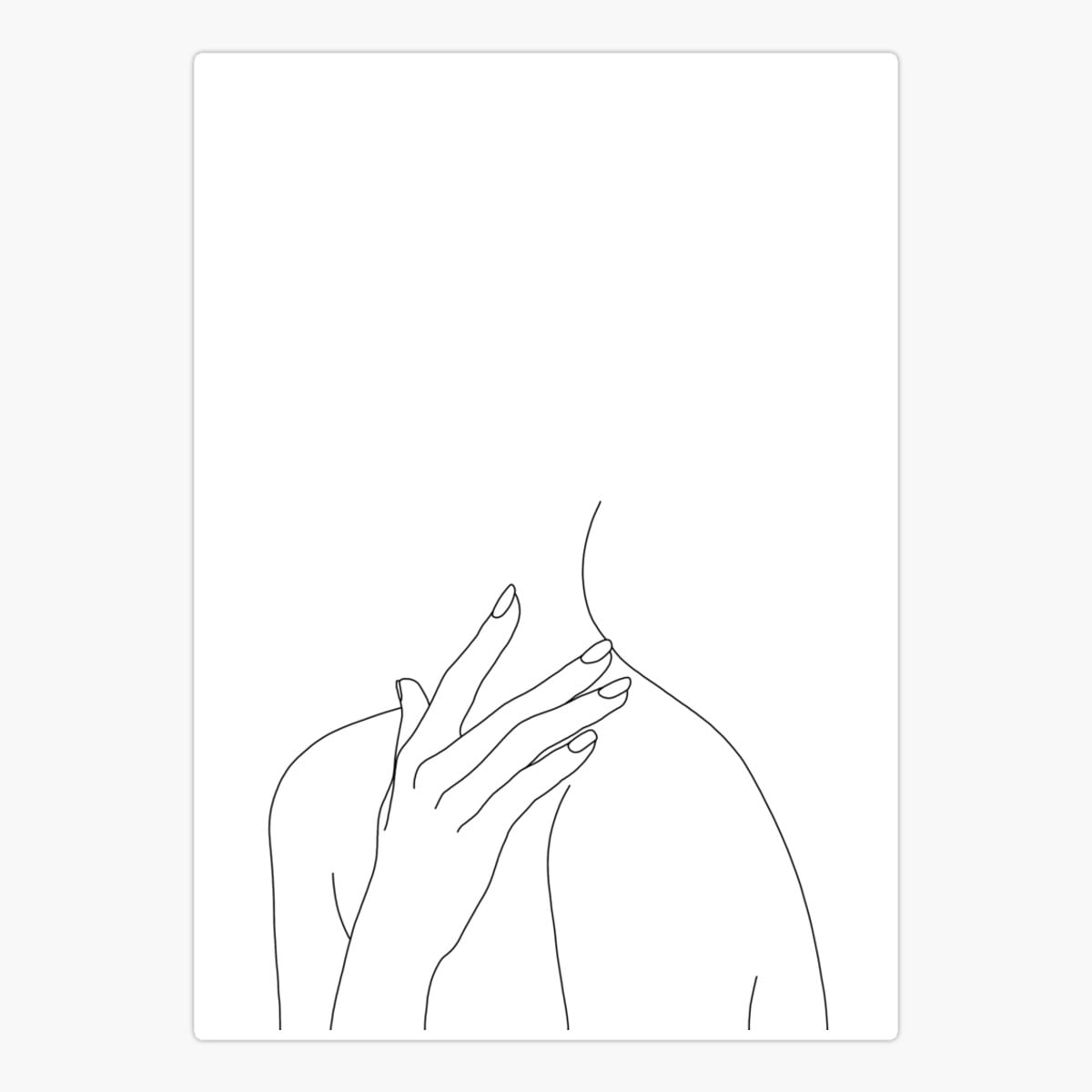 Onim Figure Line Drawing - Danna Sticker, Phone Decal Water Bottle ...