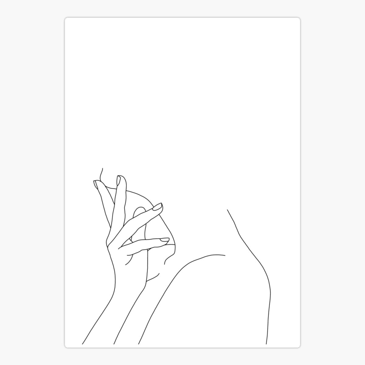 Onim Figure Line Drawing Illustration - Josie Sticker, Phone Decal ...