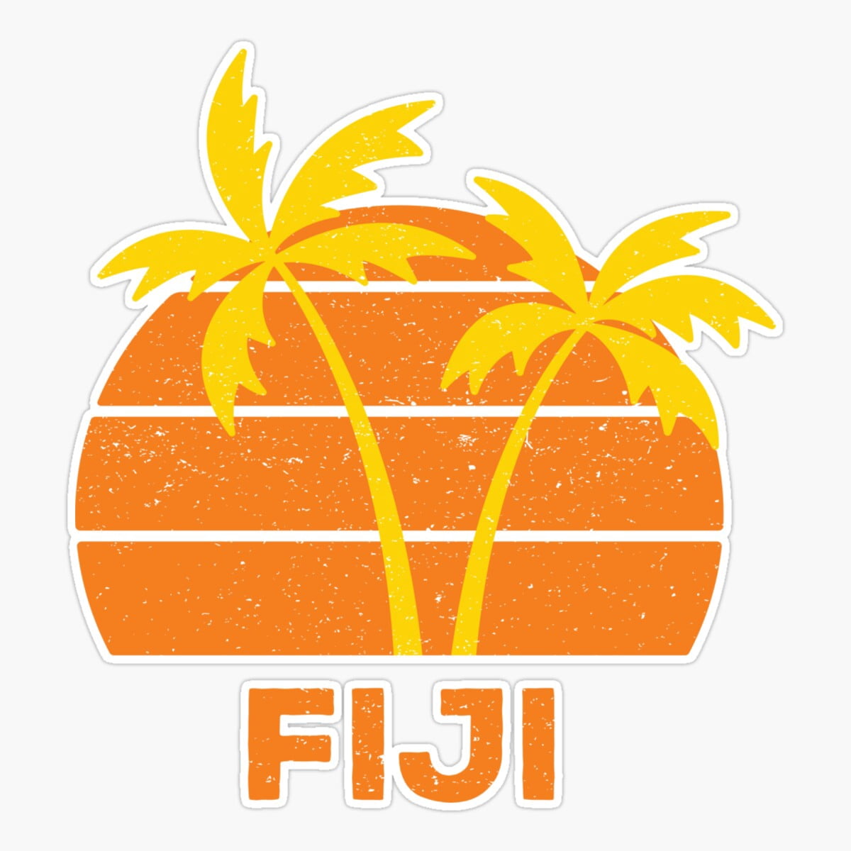 Onim Fiji Retro Sticker, Phone Decal Water Bottle Stickers Car Decals ...