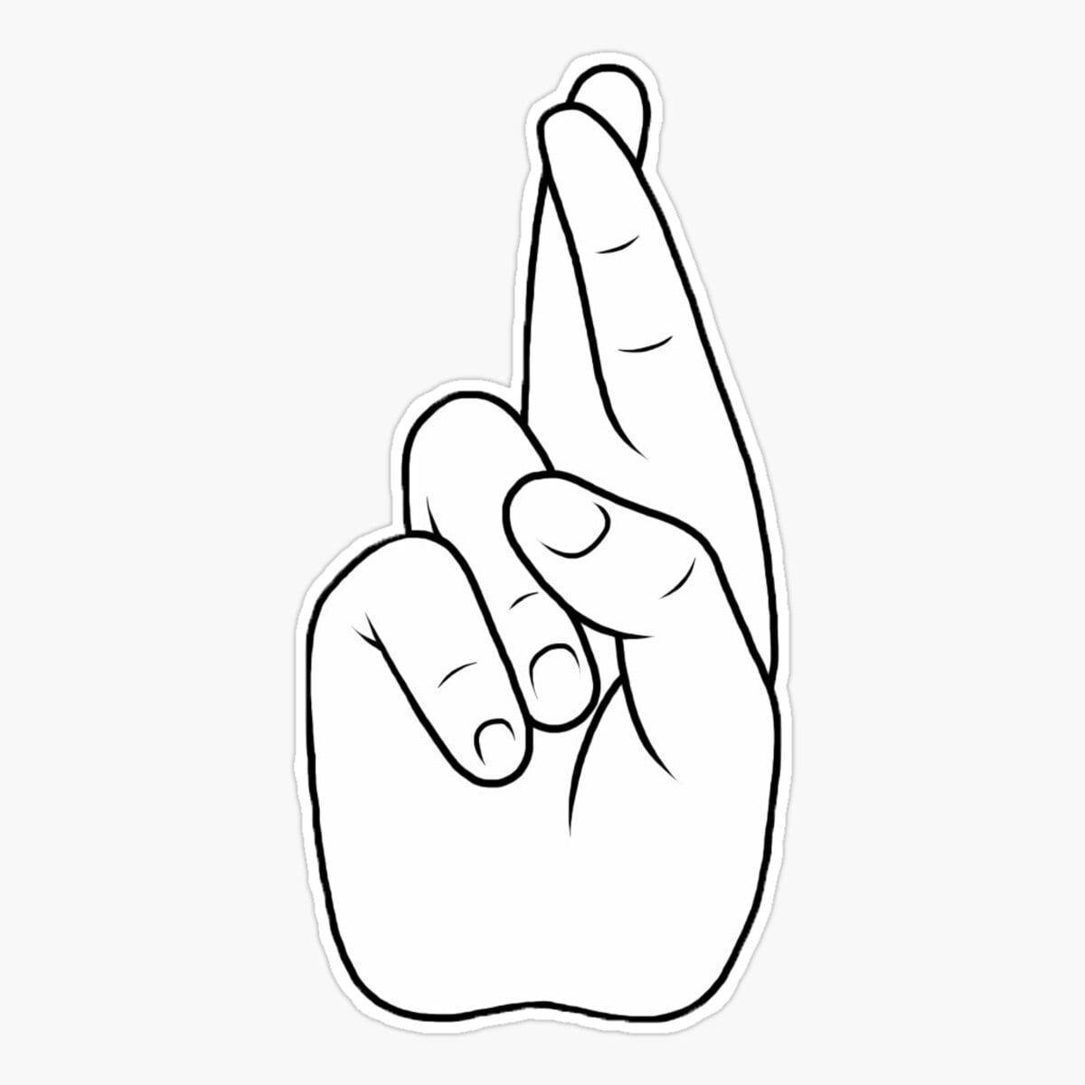 Onim Fingers Crossed Sticker, Phone Decal Water Bottle Stickers Car ...