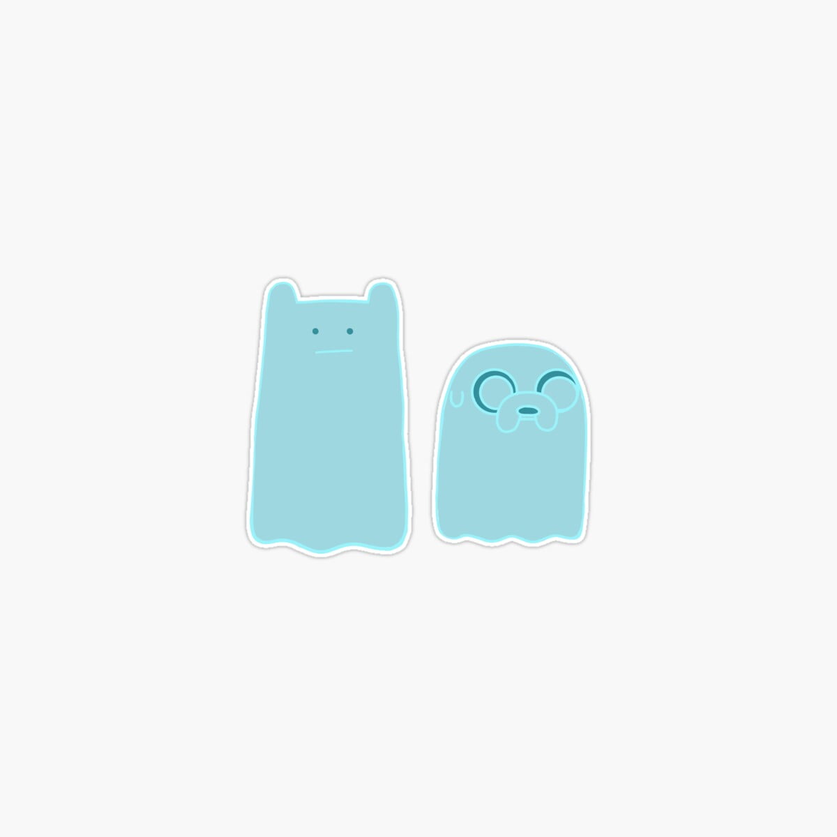 Onim Finn And Jake Ghost Sticker, Phone Decal Water Bottle Stickers Car ...