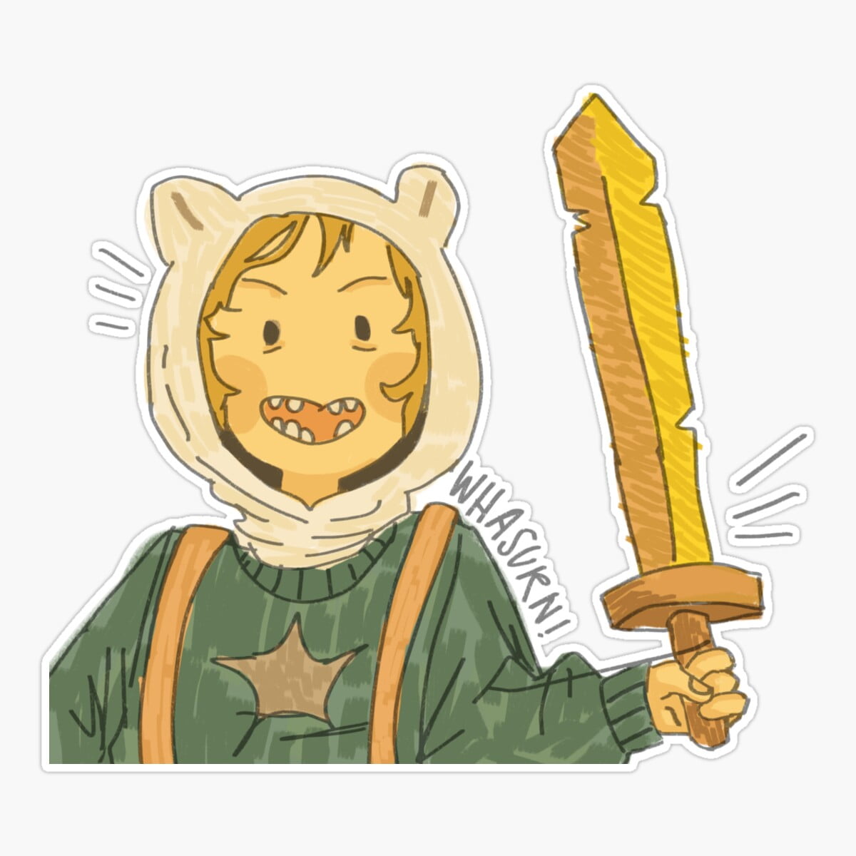 Onim Finn The Human Sticker, Phone Decal Water Bottle Stickers Car ...