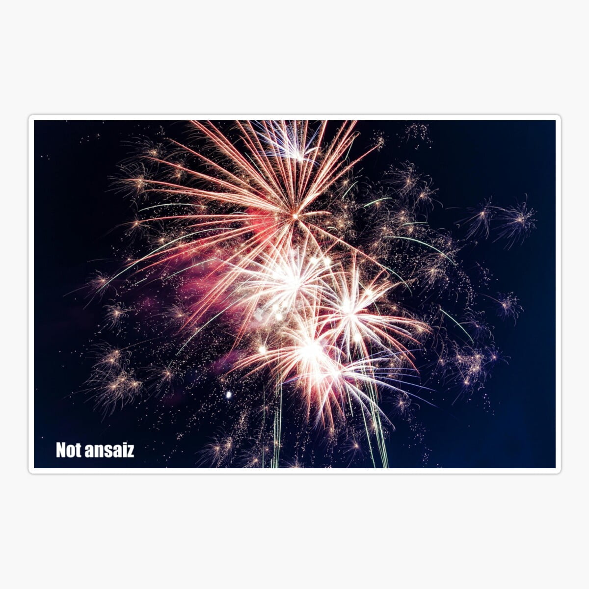 Onim Fireworks In Japan Sticker, Phone Decal Water Bottle Stickers Car ...