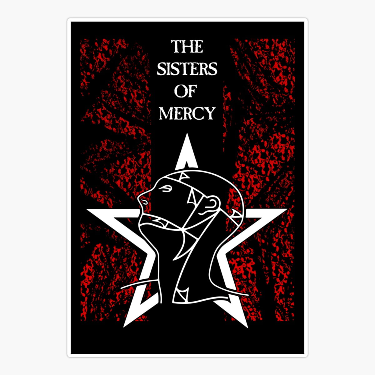 Onim First And Last And Always - White - The Sisters Of Mercy Sticker ...