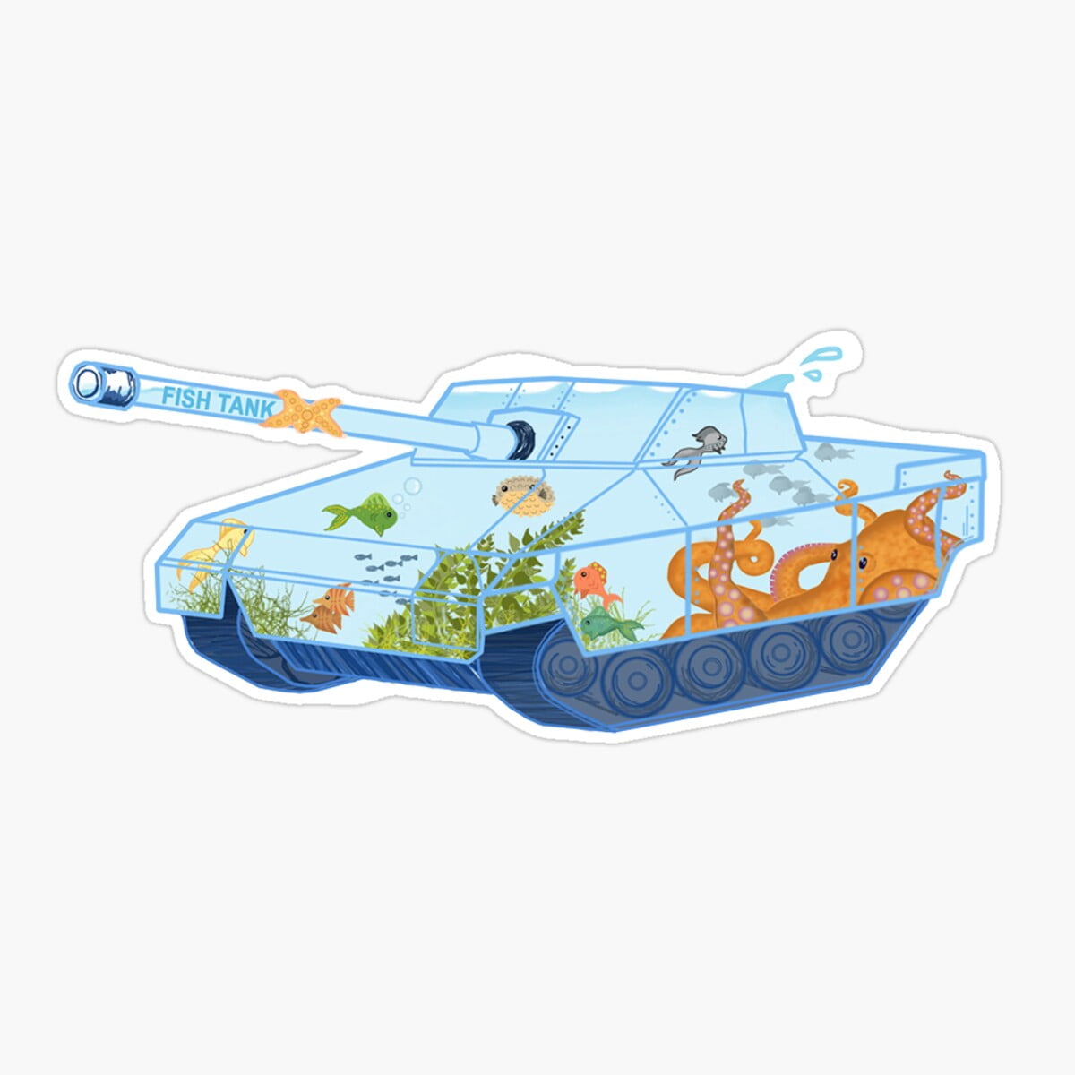 Onim Fish Tank Sticker, Phone Decal Water Bottle Stickers Car Decals ...