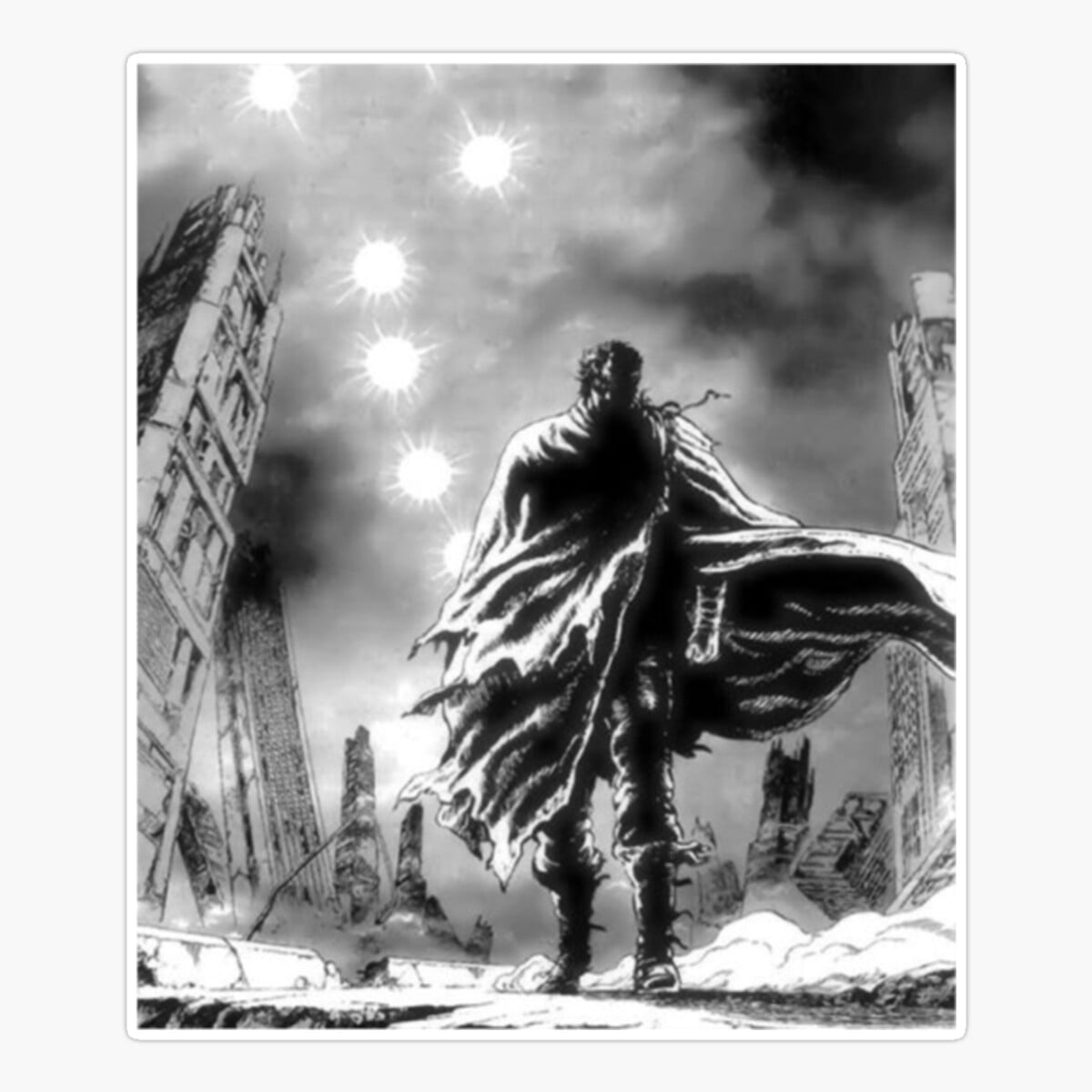 Onim Fist Of The North Star Manga Panel Vintage Sticker, Phone Decal ...