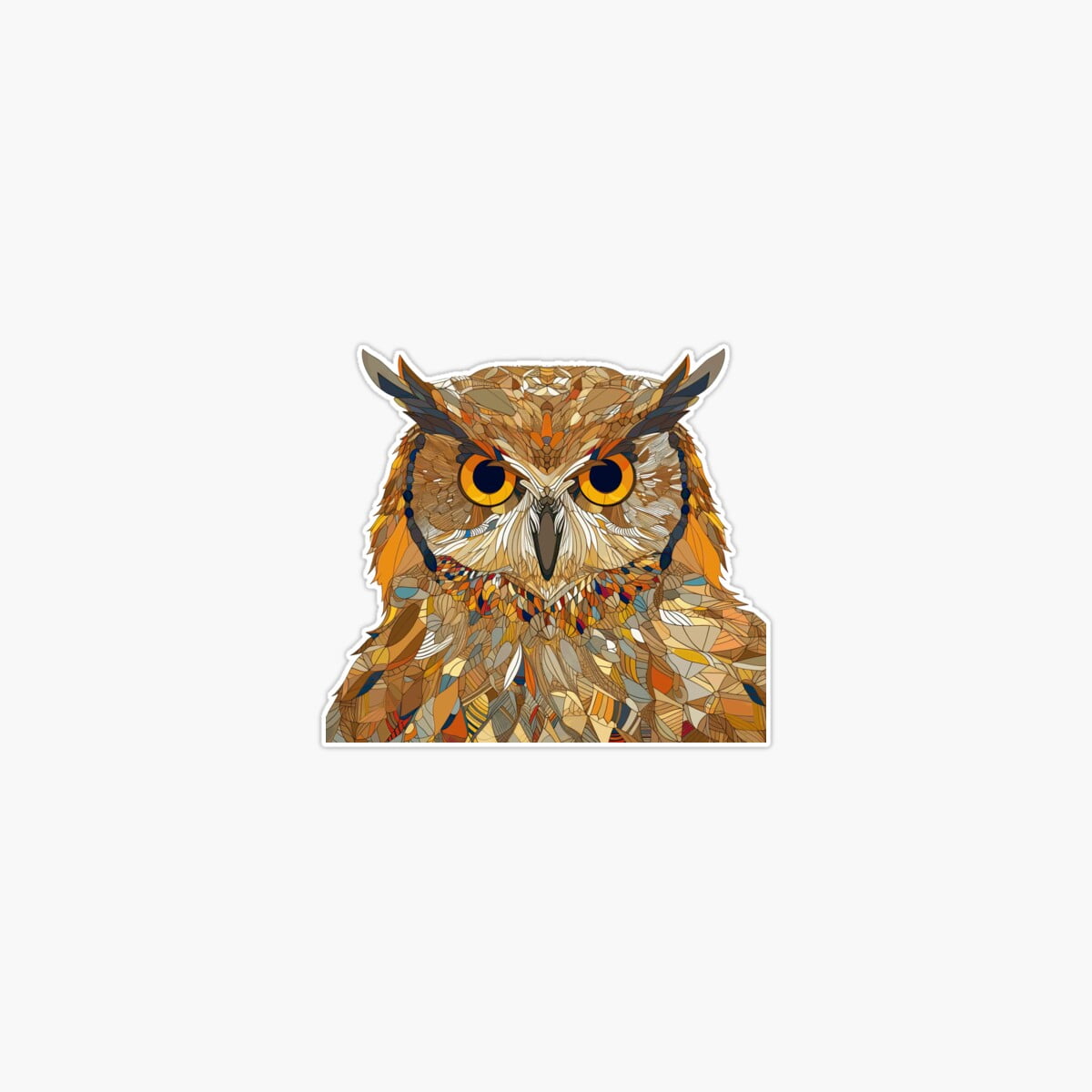 Onim Flaco The Owl Art Sticker, Phone Decal Water Bottle Stickers Car ...