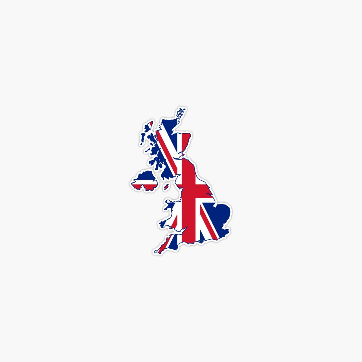 Onim Flag Map Of The United Kingdom Sticker, Phone Decal Water Bottle ...